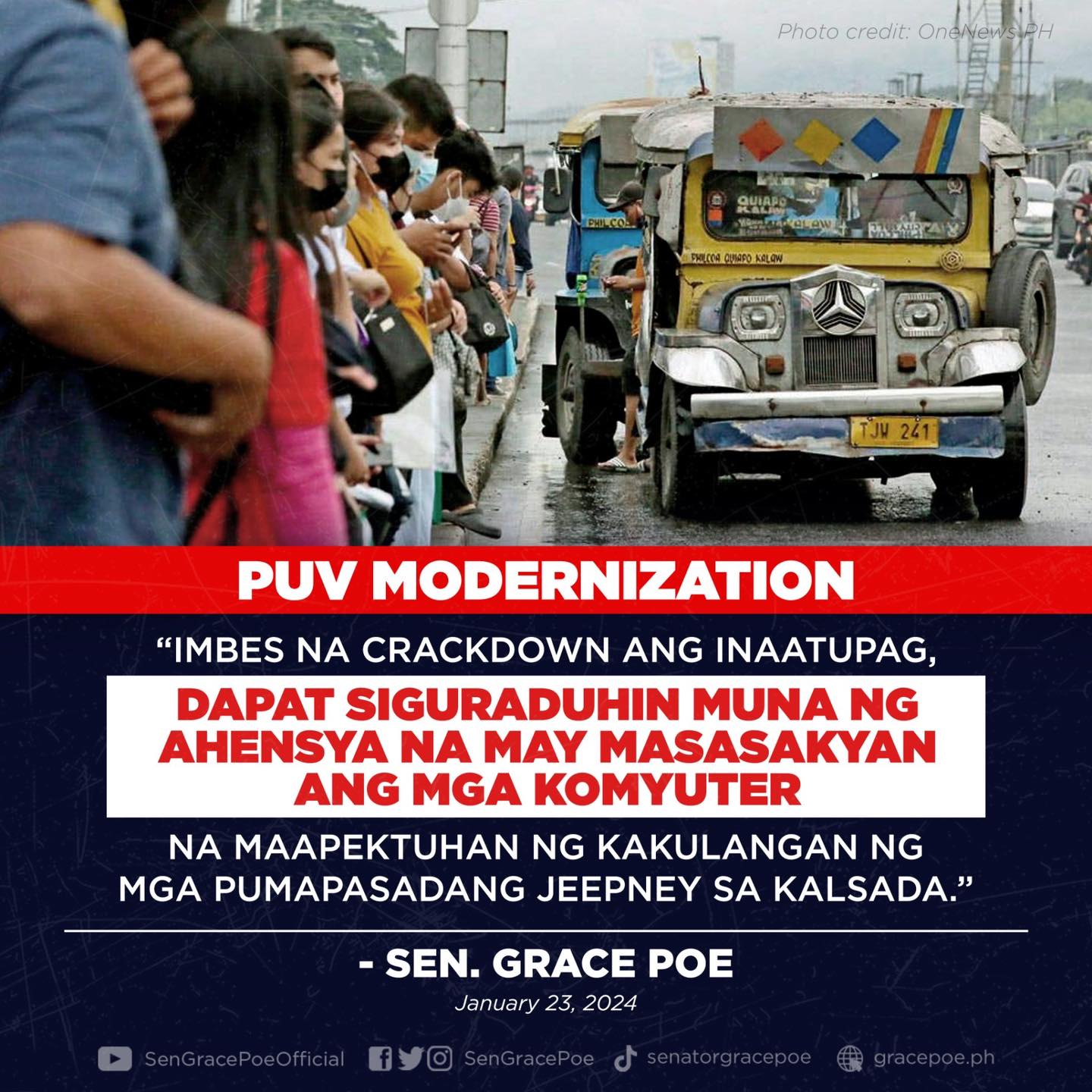 Pahayag ni Sen Poe tungkol sa PUV Modernization – Pinoy Peryodiko