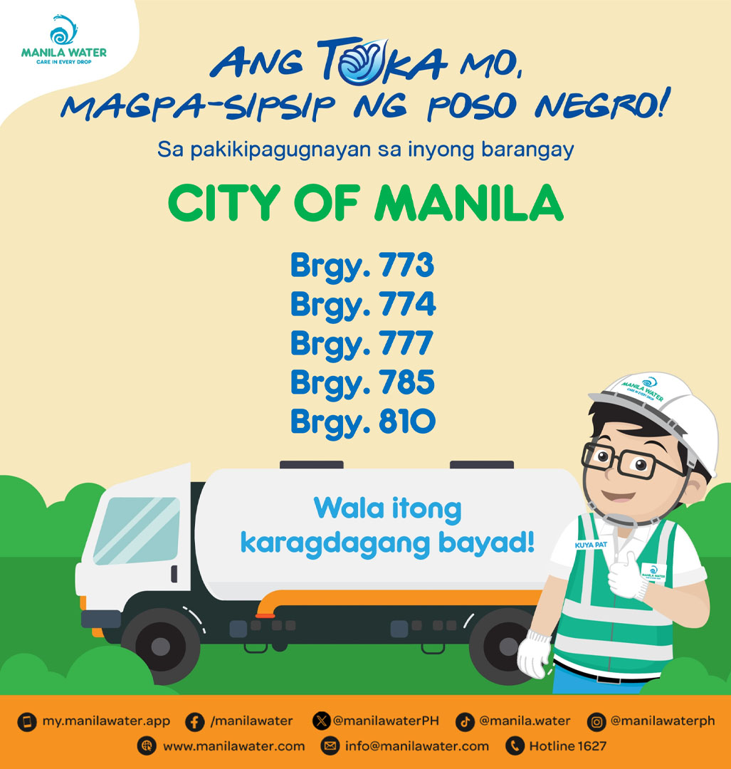 Manila Water magsasagawa ng septic tank desludging service ngayong ...
