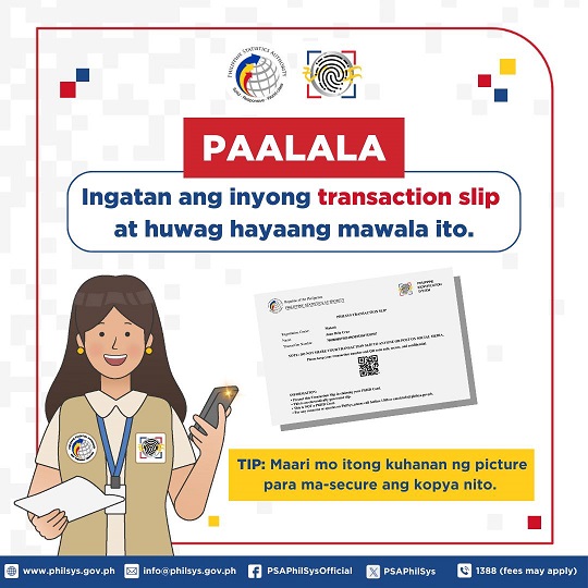 PSA sa publiko: Ingatan ang transaction slip para sa PhilID – Pinoy ...