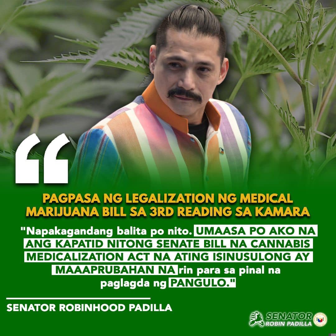 Sa pag-apruba ng Medical Cannabis Bill sa Kamara – Pinoy Peryodiko
