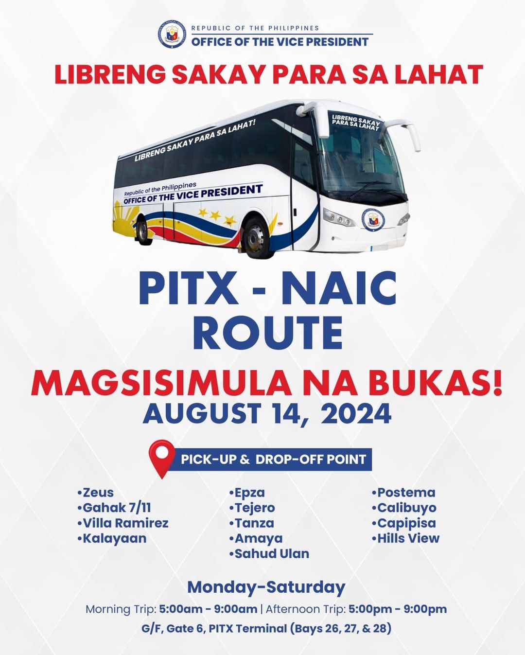 OVP libreng sakay mula PITX hanggang Naic, Cavite mula ngayon – Pinoy ... OVP libreng sakay mula PITX hanggang Naic, Cavite mula ngayon – Pinoy ...