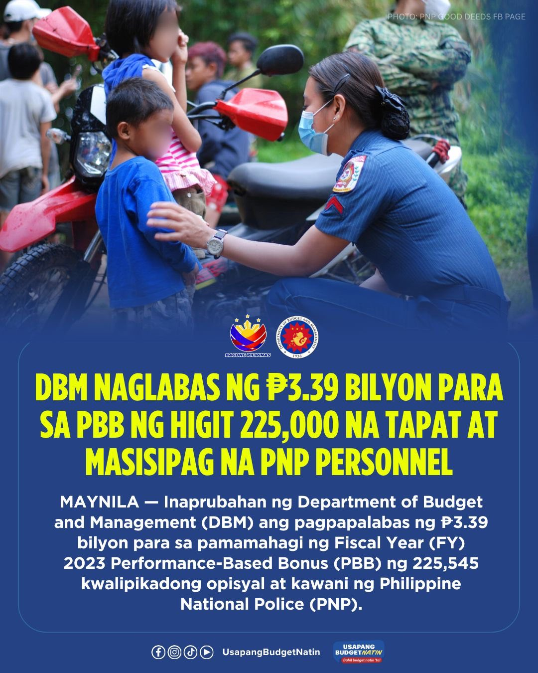 DBM naglabas ng ₱3.39 bilyon para sa PBB ng higit 225,000 na tapat at ...